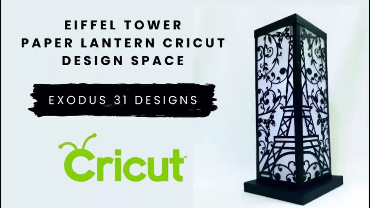 Setting up the Eiffel Tower paper lantern  Cricut Design Space Score Line File Cricut Maker Explore