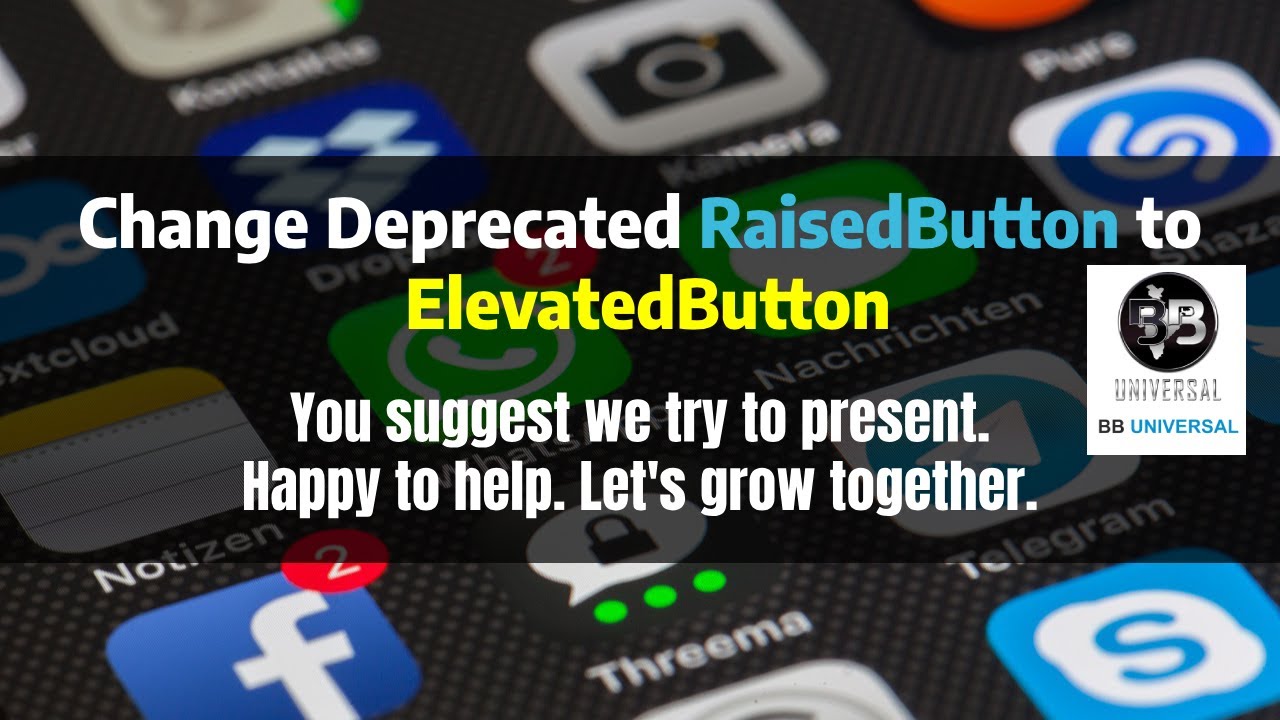 #Flutter #New Buttons #ElevatedButton Change Deprecated RaisedButton to ElevatedButton | Flutter