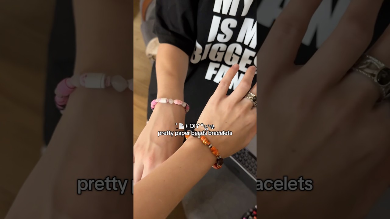 Try this with your bestie⭐️ #diy paper beads bracelets