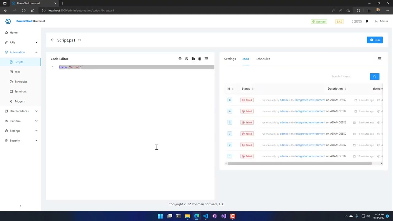 PowerShell Universal Training  - Automation - Triggers