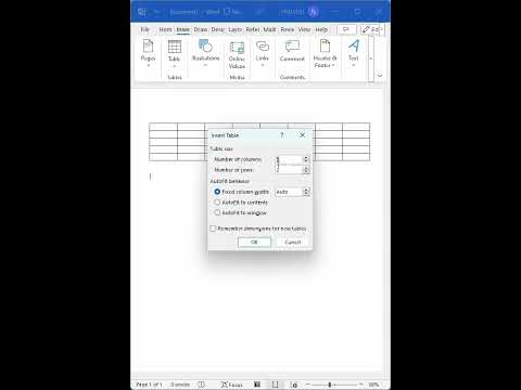 How to Create Table in MS Word Tamil