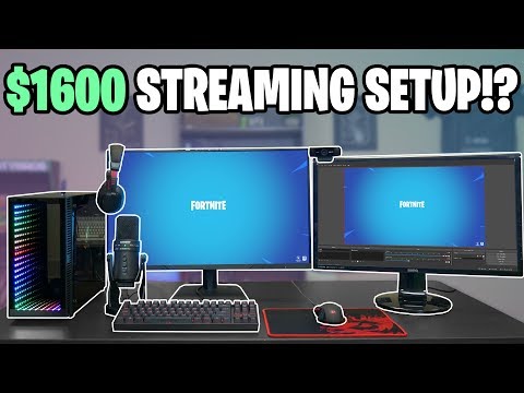 $1,600 FULL Streaming Setup (PC, Monitors, Mic, Webcam & MORE)