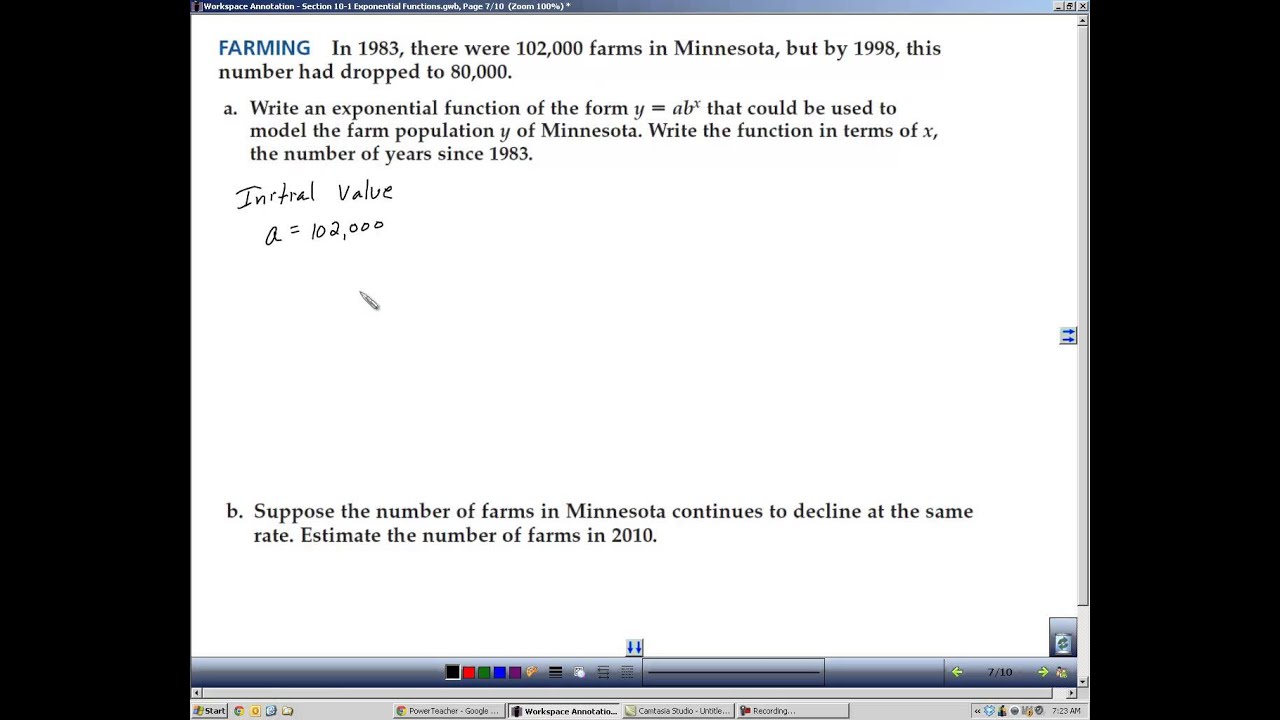 Algebra 2 Section 10 1 Exponential Functions