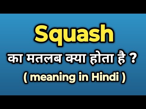 Squash Meaning in Hindi || Squash Ka Kya Matlab Hota Hai | Words Tube