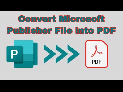 How to Convert a Microsoft Publisher File into PDF File - convert publisher to pdf (.pub to .pdf)