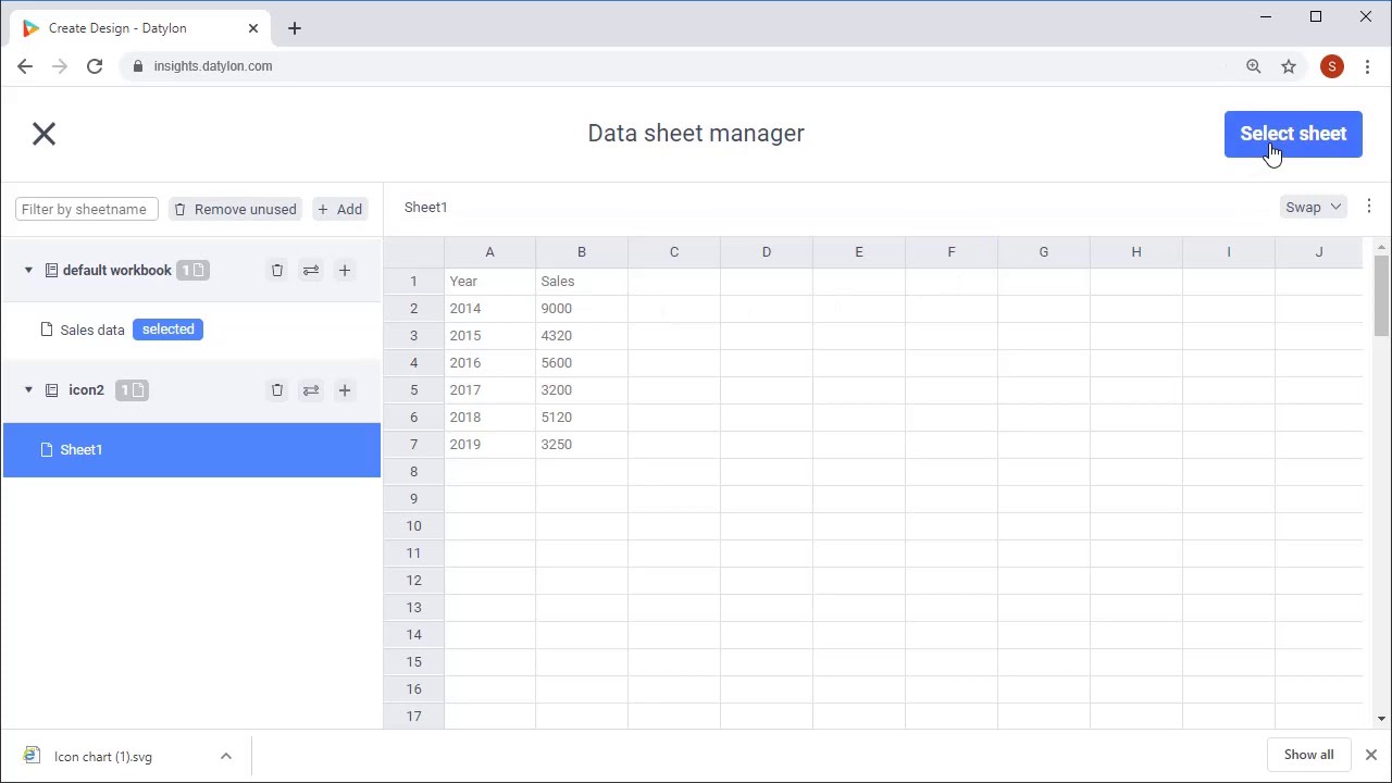 How to create templates in the online Datylon chart maker.