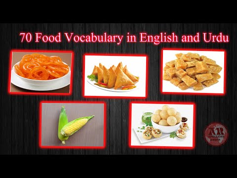 70 Food Vocabulary Words with Their Meanings in Urdu | FOOD Vocabulary | Food Names In English