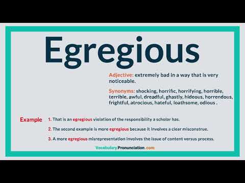 How to Pronounce EGREGIOUS l Definition, Meaning, Example and Synonyms of EGREGIOUS by VP