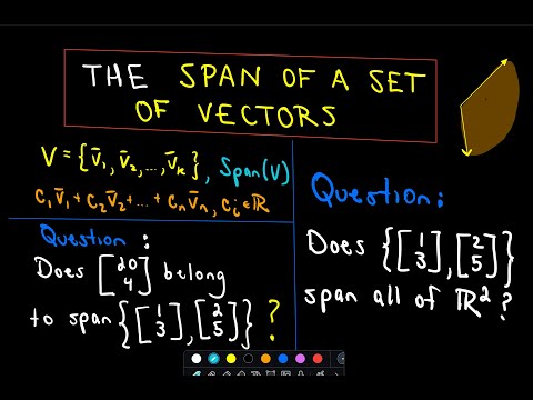 ❖ The Span of a Set of Vectors ❖