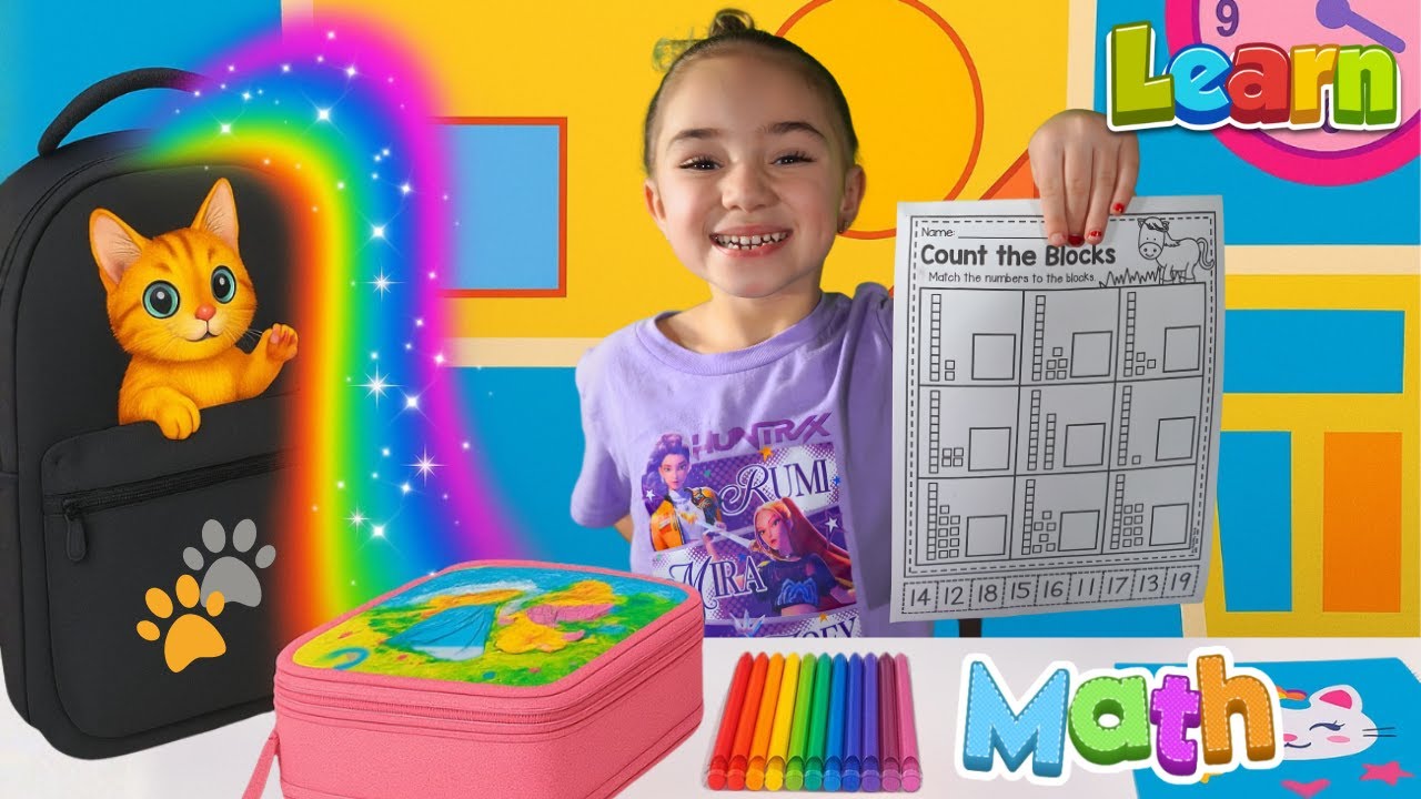 Elementary Math Made Easy ➕ Counting Blocks & Number Sense with Emy Girl