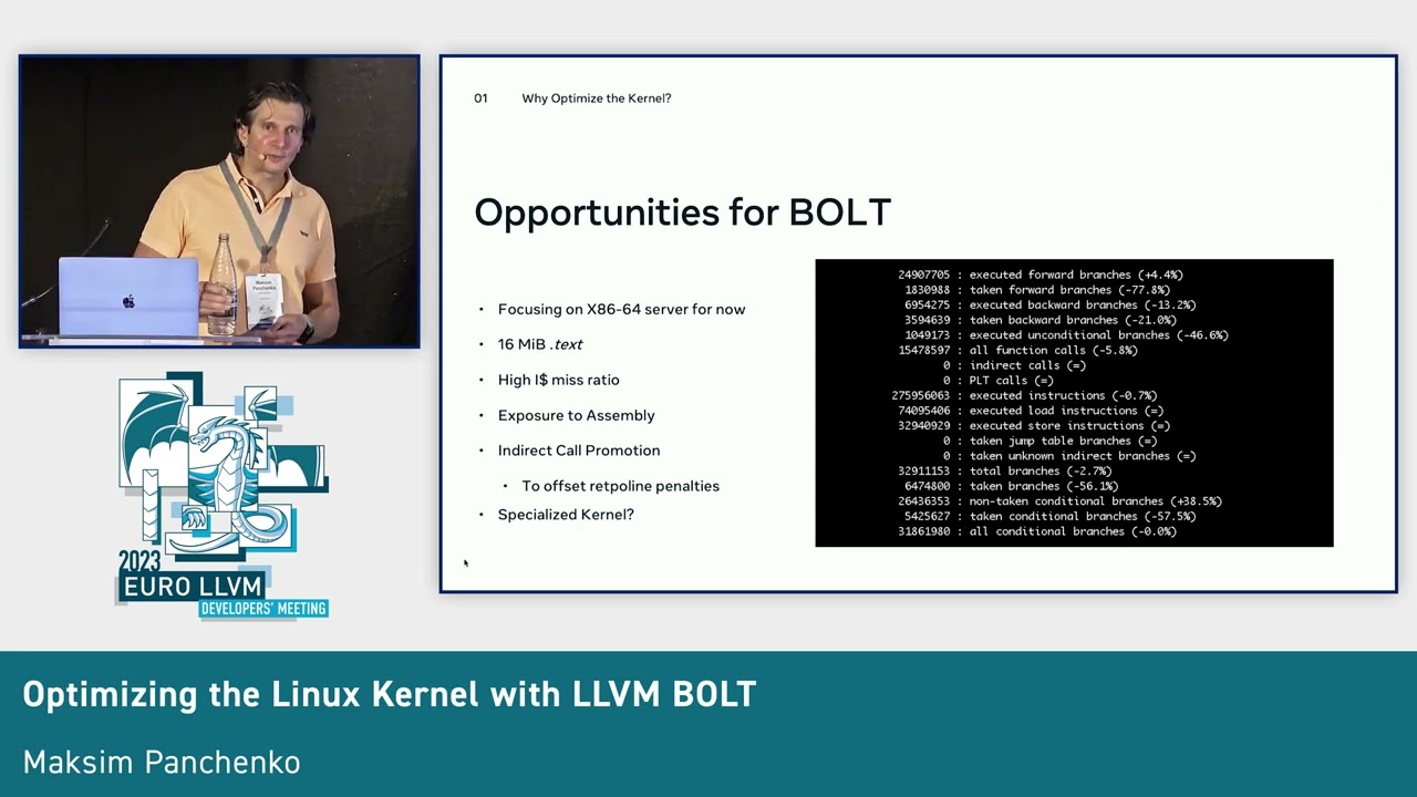 2023 EuroLLVM - Optimizing the Linux Kernel with LLVM BOLT