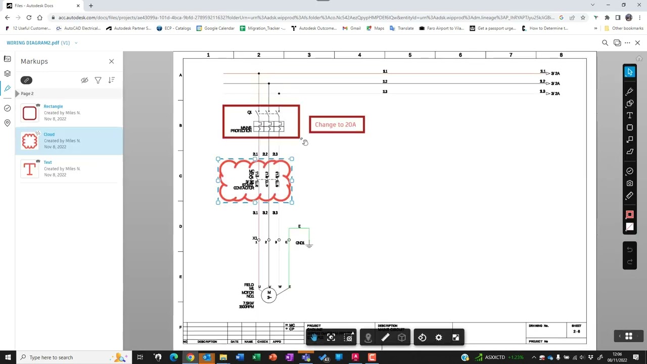AutoCAD Electrical - Marking Up A Multi Sheet PDF Within ACC