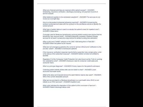 CRCR EXAM MULTIPLE CHOICE, CRCR Exam Prep, Certified Revenue Cycle Representative CRCR 2023 with C
