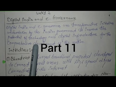 digital India and e governance unit 2 digital and technology solutions