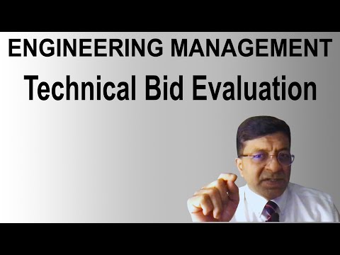 Engineering Management Technical Bid Evaluation