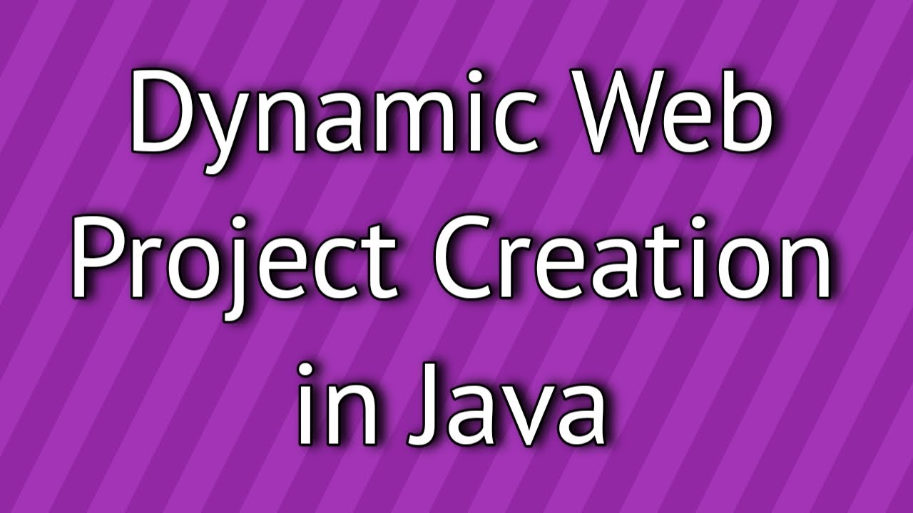 Dynamic Web Project Creation in Java