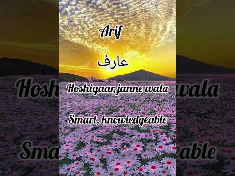 Arif name meaning #islamicstatus #islamicvideo