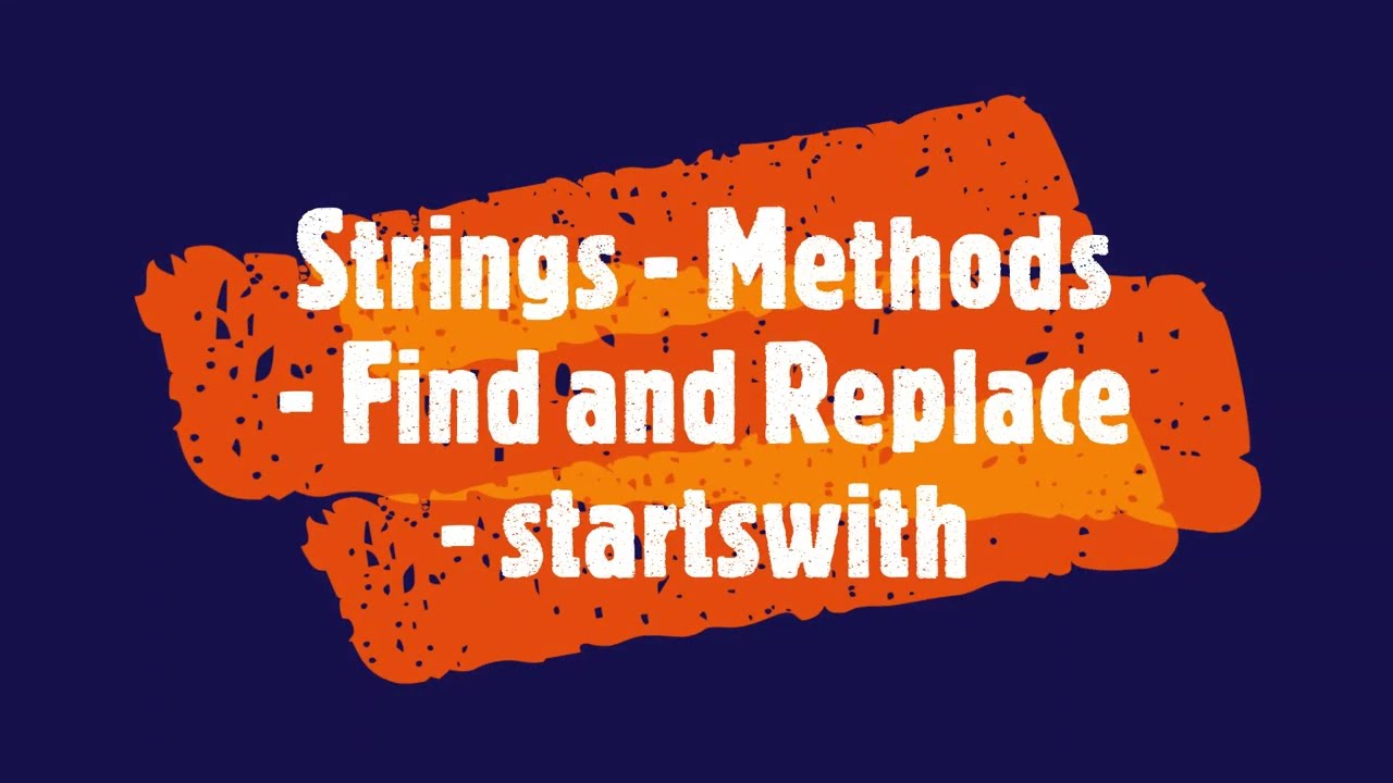 PYTHON - Strings - Methods - Find and Replace - startswith #PythonTips #viral #viralvideo #videos