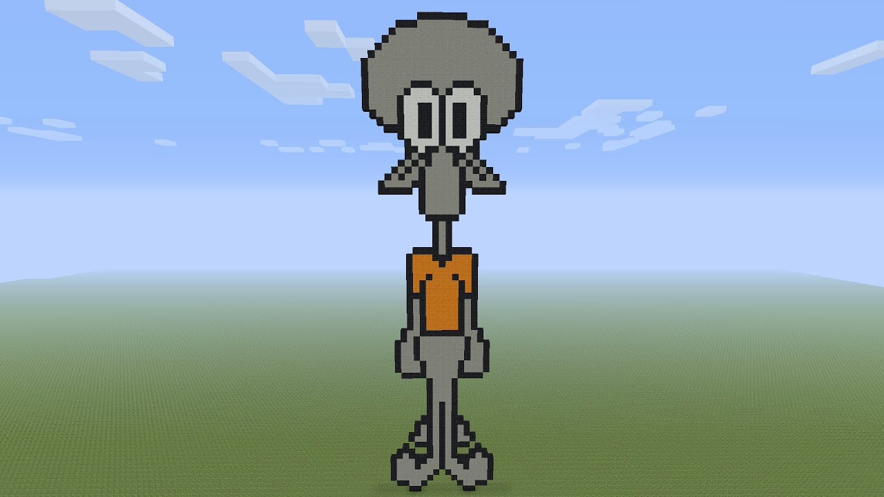 Minecraft Pixel Art - Squidward From SpongeBob SquarePants