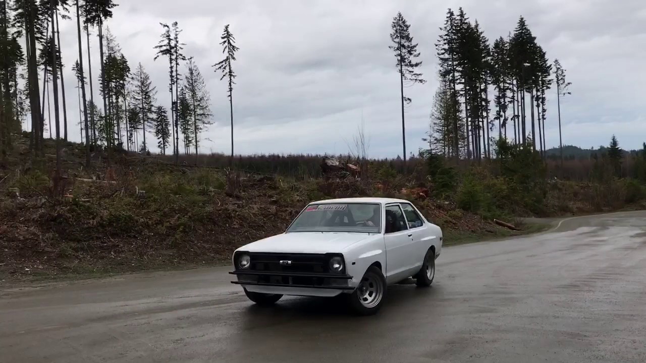 Mountain road drifting datsun b210