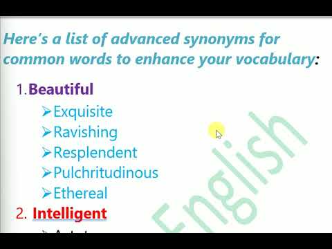 Advance Synonyms, Build your vocabulary level.
