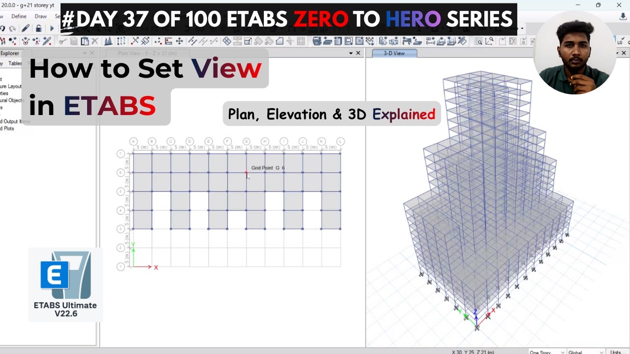 How to Set View in ETABS (Plan, Elevation & 3D Explained)