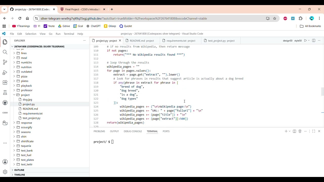 CS50 Introduction to Programming with Python final project