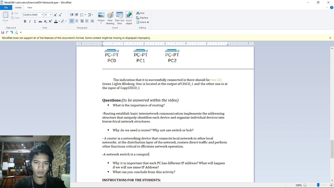 IT6201-Data communication and Networking 1 Laboratory Exercises 004