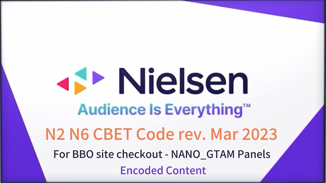 N2 • N6 • CBET Code Test Mar 2023 📺 For BBO site checkout NANO GTAM Panels • Encoded Content • NIT