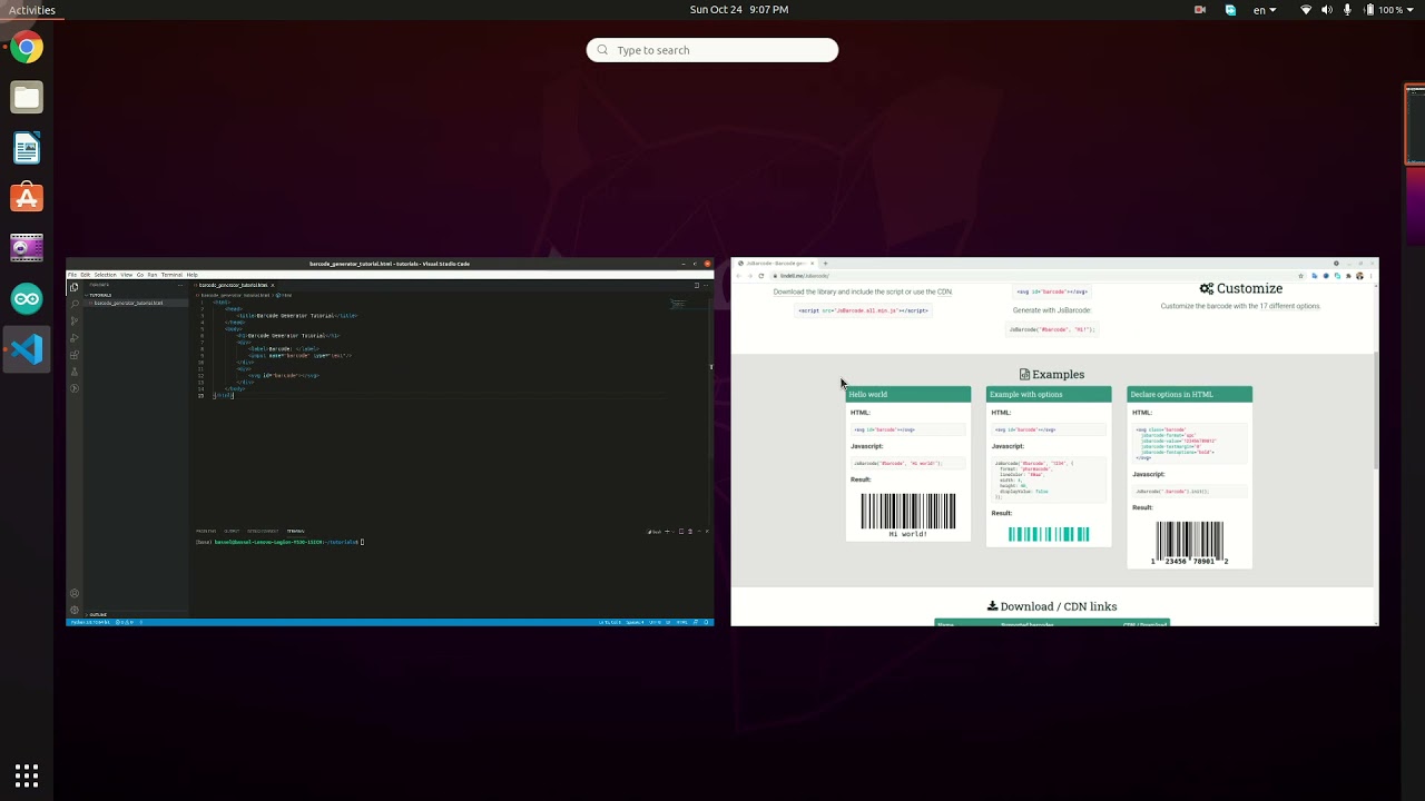 Barcode Generator In JavaScript