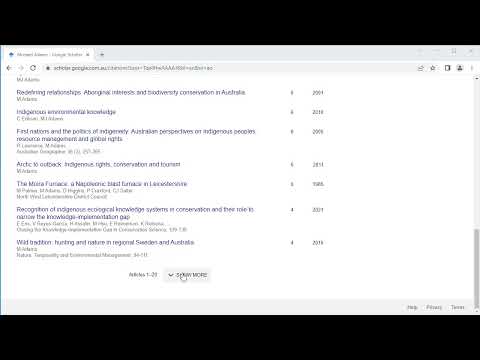Google Scholar Author Profile