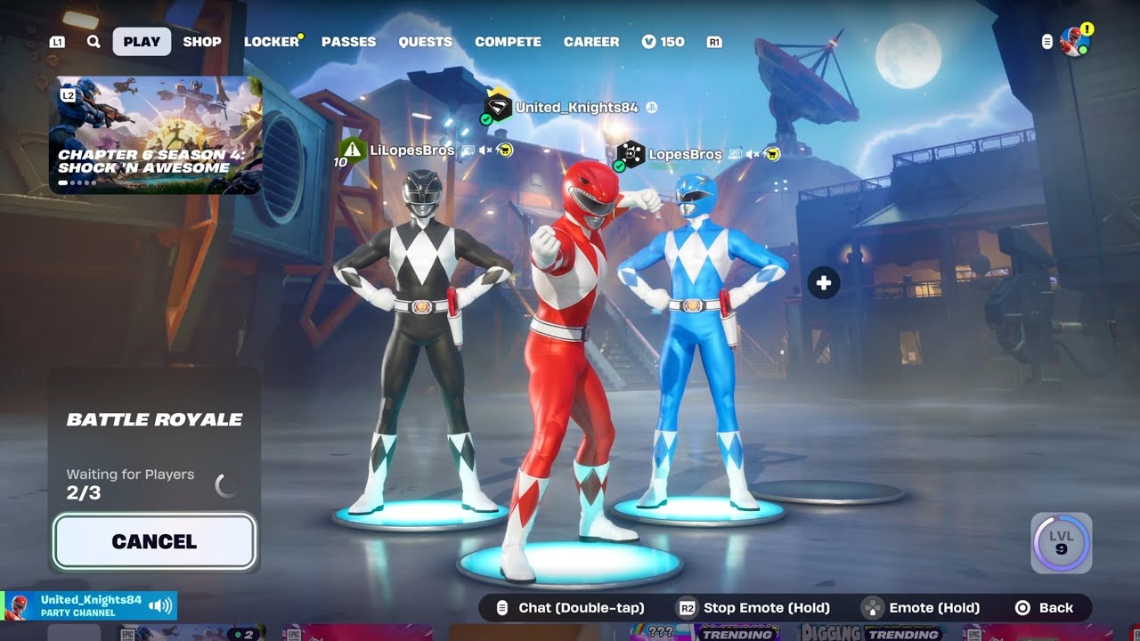 Fortnite Battle Royale | Power Rangers Squad 🔥 LopesBros