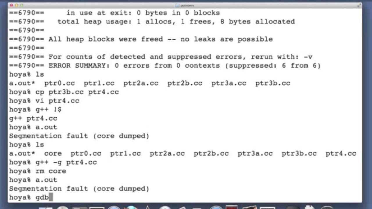 Pointers - Dangling Pointers - Screencast
