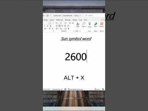 How to Insert Sun Symbol ☀ in MS Word | Easy Keyboard Shortcut!"