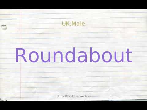 How to pronounce roundabout