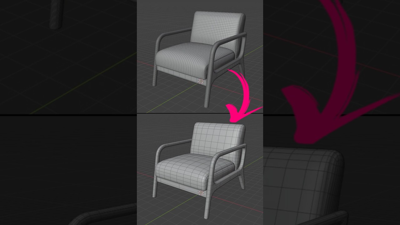 Blender how to reduce polygon count #3D #blender #blendertutorial