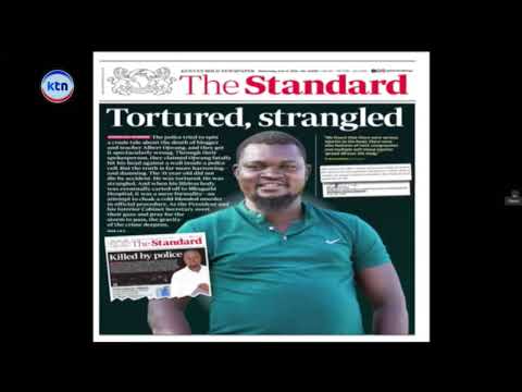 Tomorrow's headline in Kenya bold newspaper, The Standard, "Tortured, Strangled."
