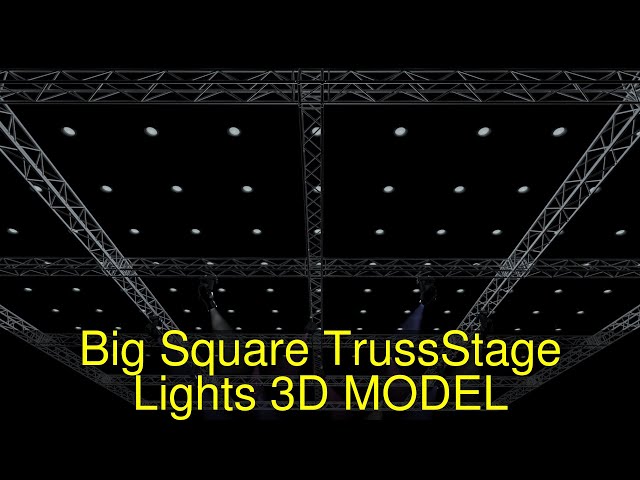 Big Square Truss-Stage Lights 3D Model - FlatPyramid