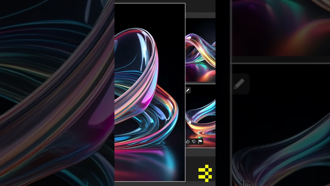 Creating a Glass Wave neon effect with Illustrator and Adobe Firefly #illustrator  #graphicdesign