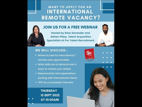 Pro Talent Webinar Remote Work Opportunities
