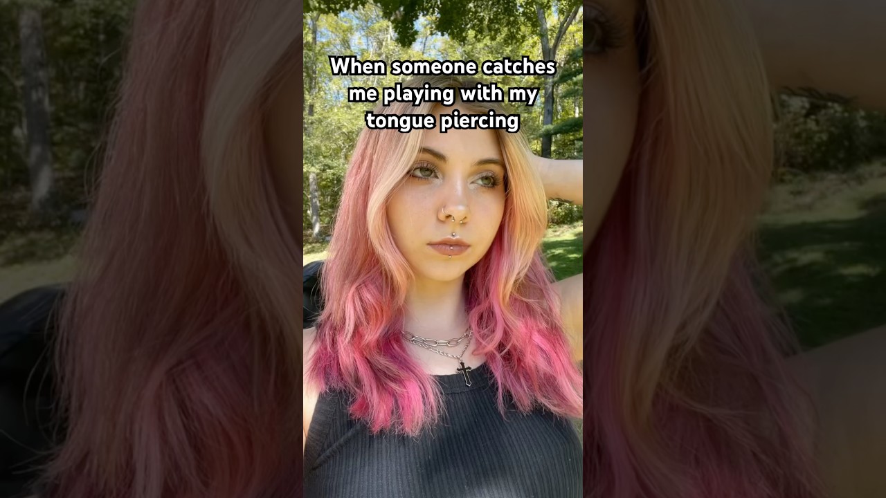 Often times I do it without realizing🤣 #piercings #tongue #tonguering #tonguepiercing #piercedgirl