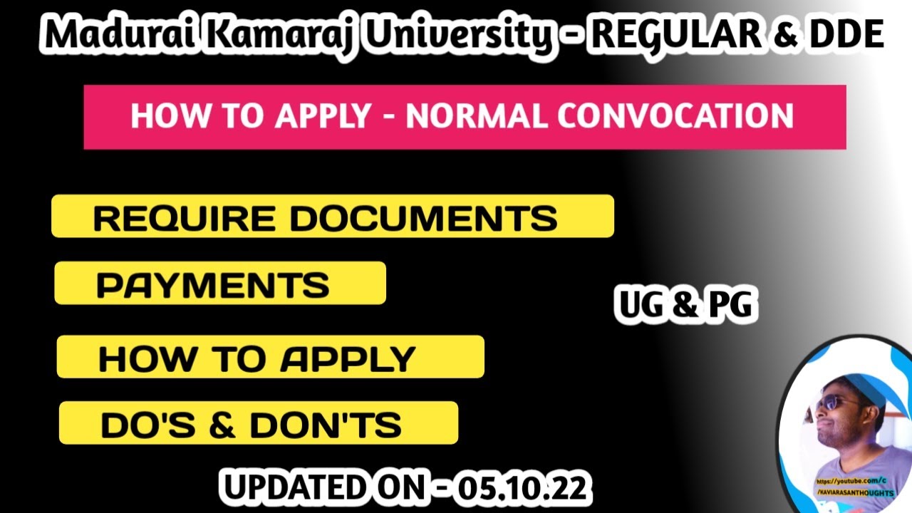 How To Apply Your | Normal Convocation | Revised 01.11.22 PDF IN DISCRIPTION | Regular & DDE |