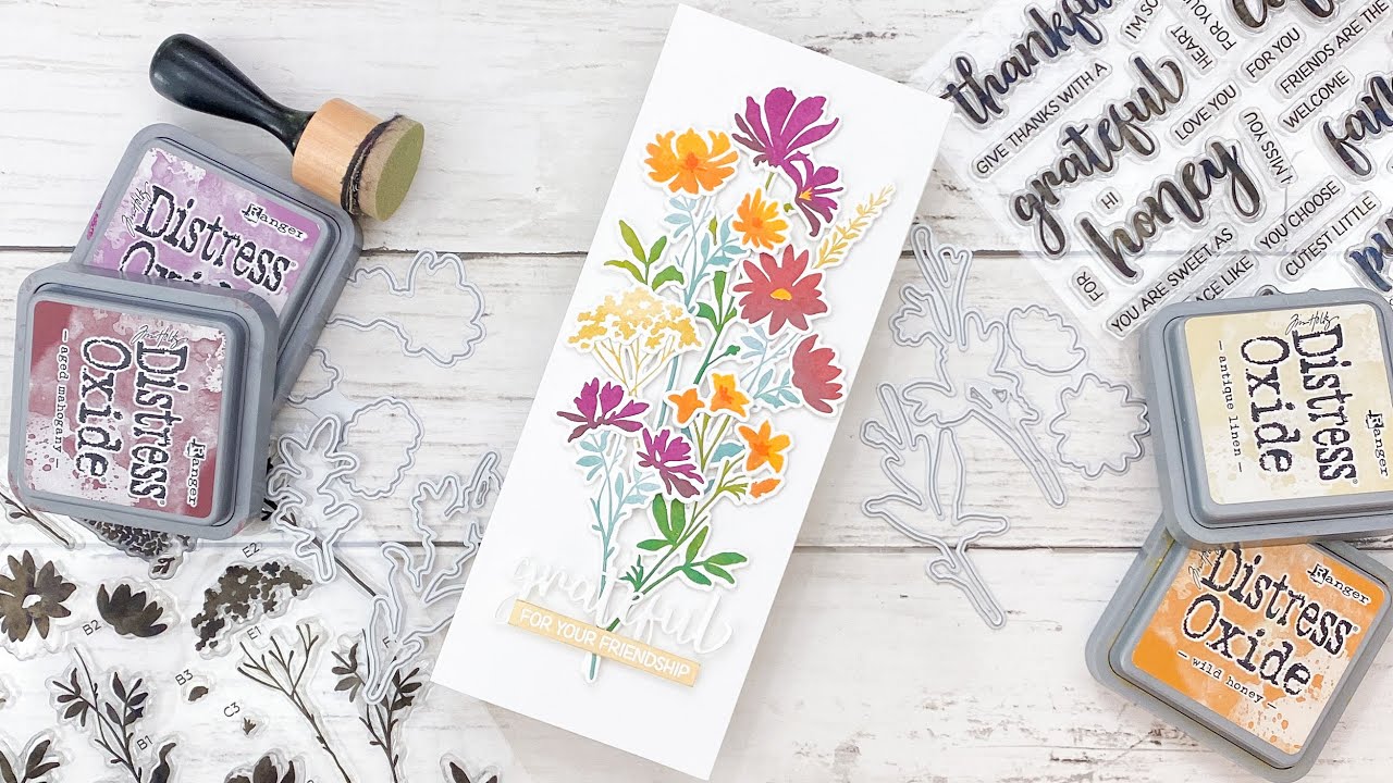 Gradient Stamping with Bold Botanicals