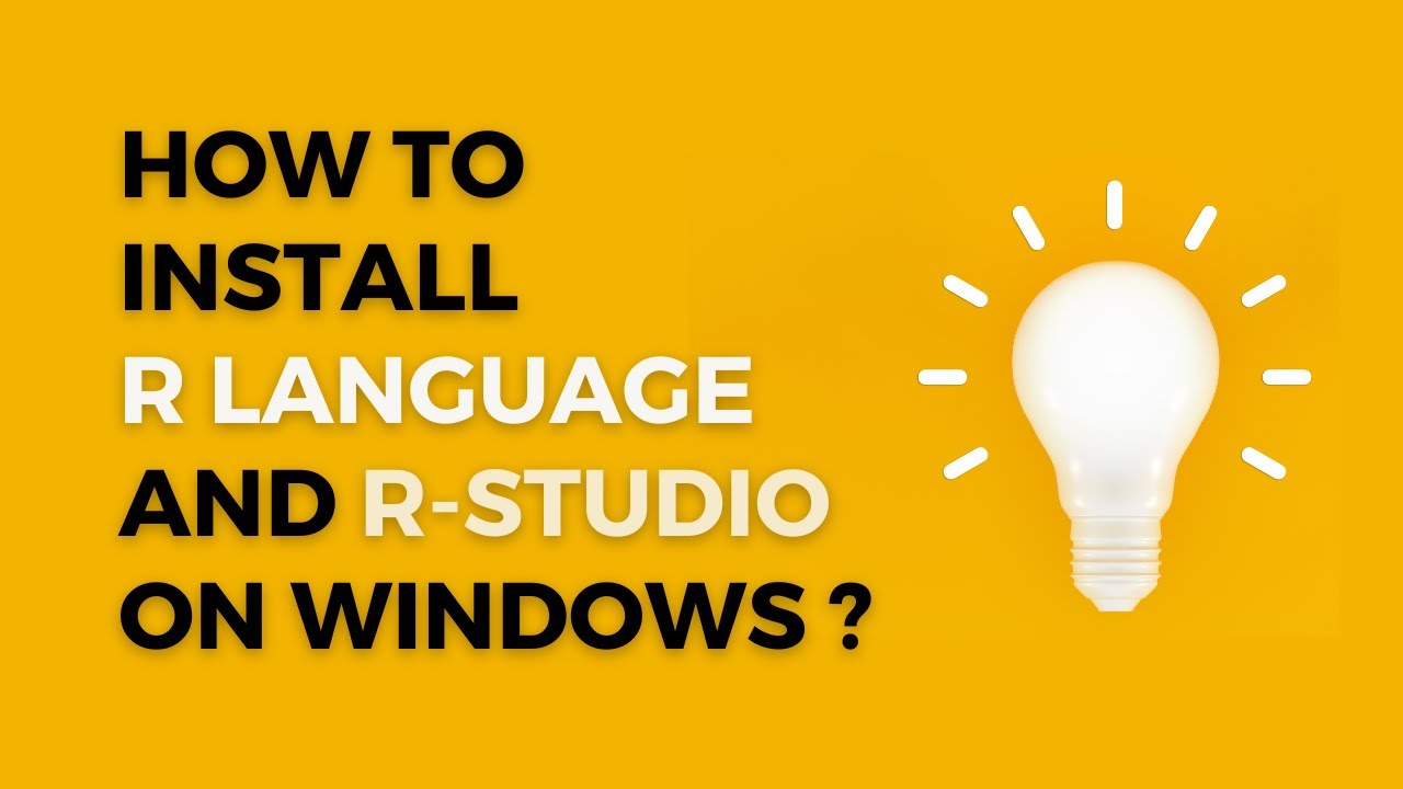 How to install R language and R-studio | R Programming |