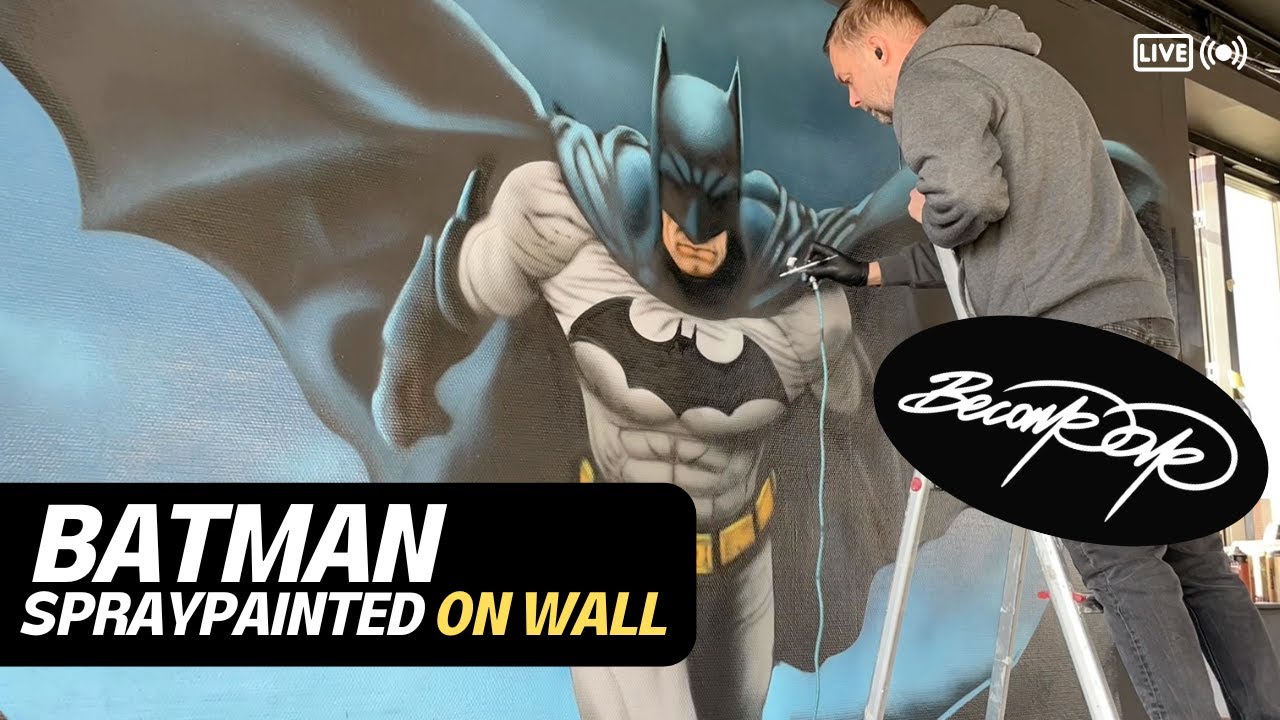 Batman Mural - Spray Painted On Wall