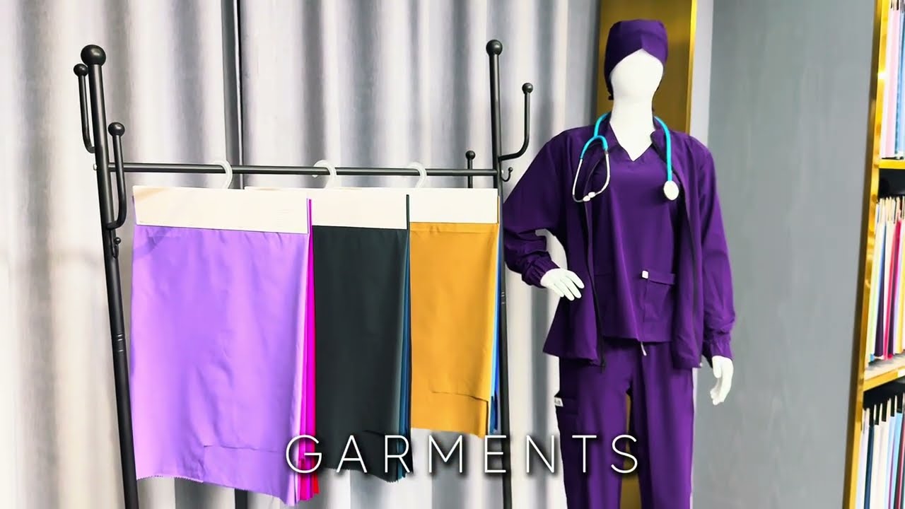 Classical Woven Polyester Spandex Fabric for Medical Wear Scrub #scrubfabric #medicalwearfabric