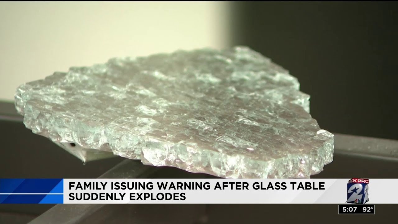 Family issuing warning after glass table suddenly explodes