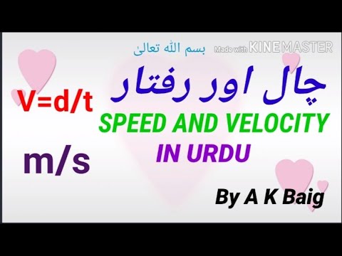 Speed and Velocity in Urdu (چال اور رفتار)