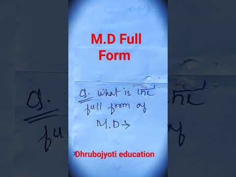 M.D Full Form!! What is the Full Form of M.D! important full form! #md #fullform #youtubeshorts
