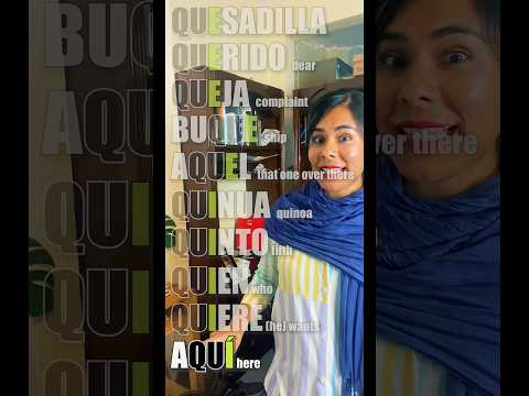 Spanish letter Q pronunciation in syllables Que and Qui #shorts